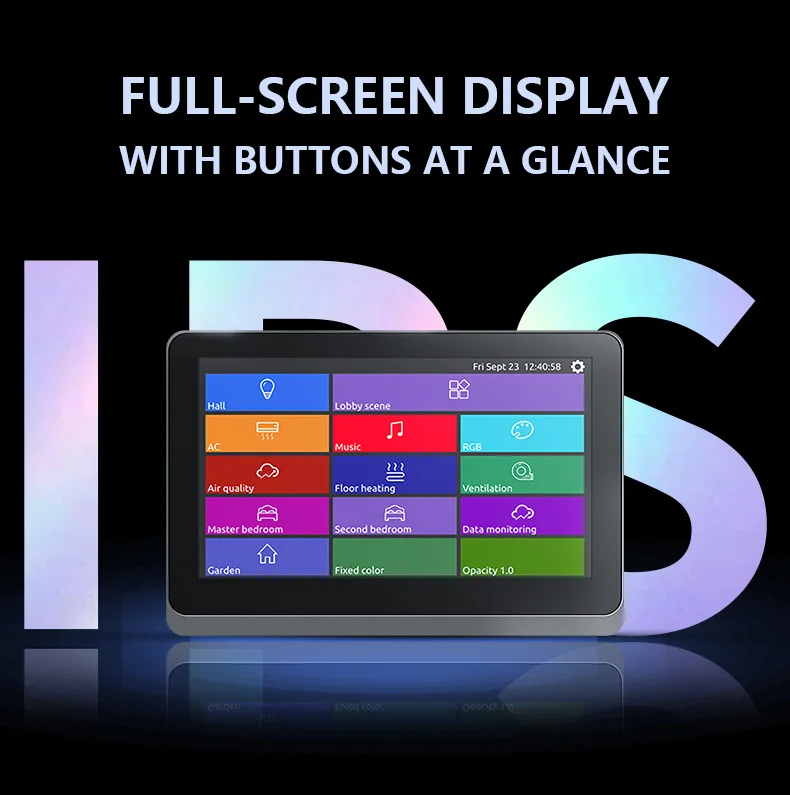 7 Inch Smart Hotel Touch Screen Temperature Control KNX Panel