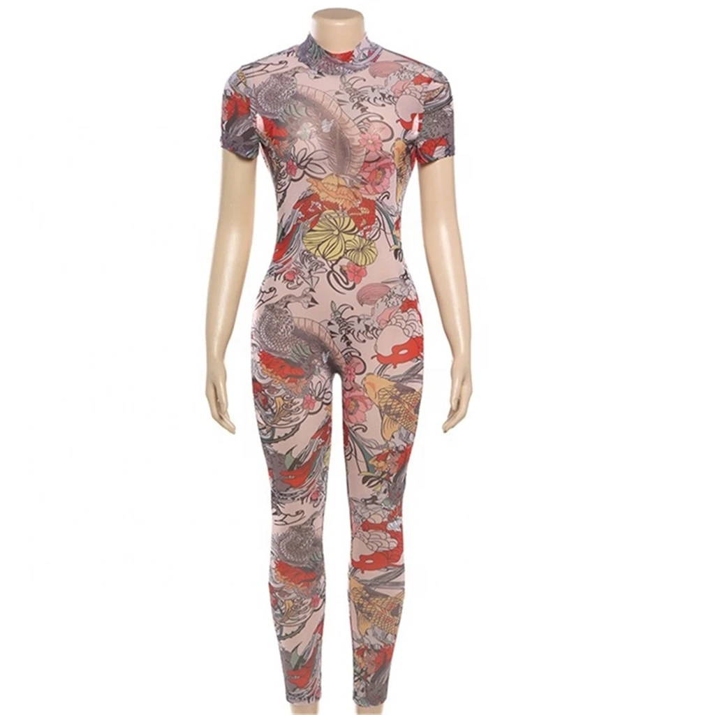 ZHEZHE See through Jumpsuit - Sexy & Slim Stretch Clubwear
