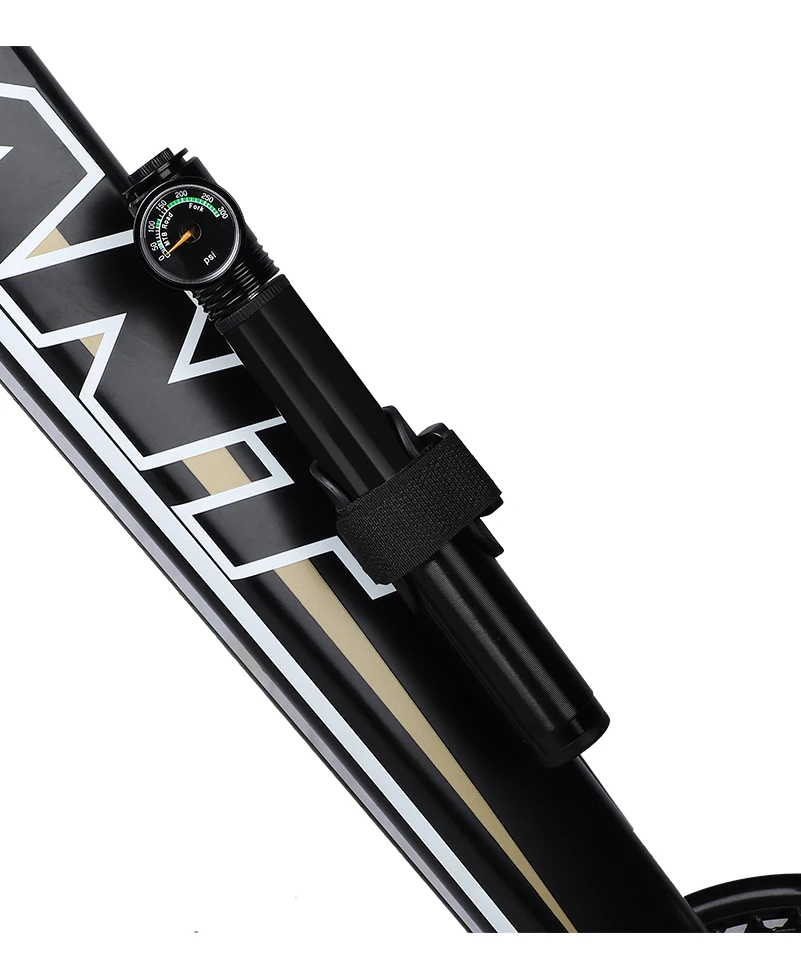 Double Action 300psi Mini Aluminum Bicycle Air Pump With Pressure Gauge ...