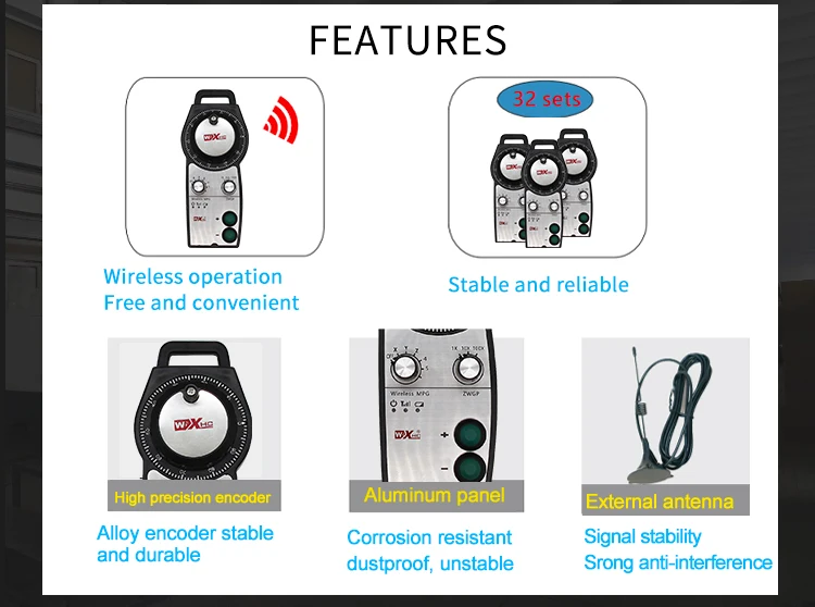 Fanuc Siemens Mitsubishi CNC MPG Pendant Wireless Hand Wheel