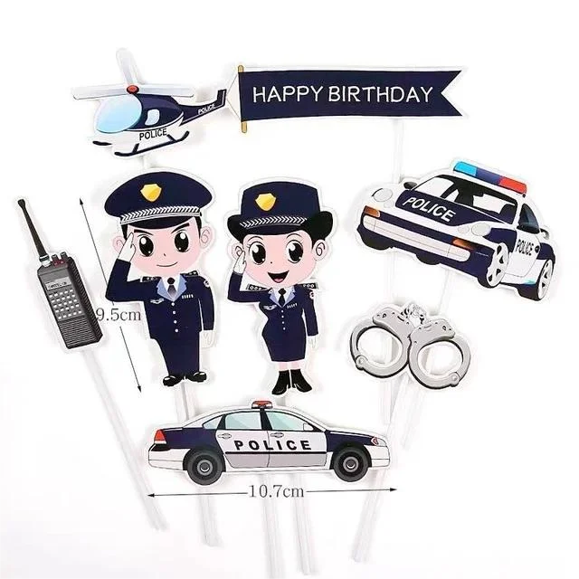 Police Officer Birthday Cake Topper Officer Police Car Themed Party ...