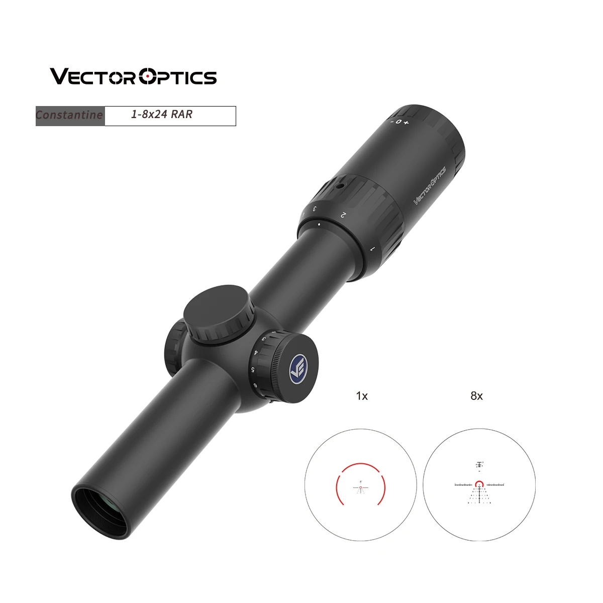Vector Optics Constantine 1-8x24 Rar Wide Field Of View Ffp Scope For ...