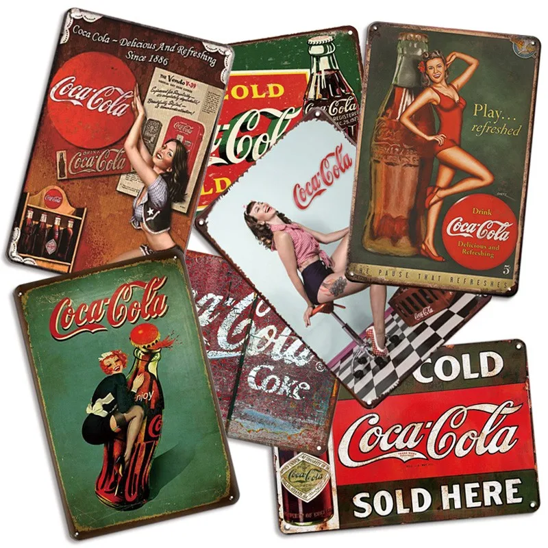 Wholesale Customized Metal Poster Custom Cola UV Printing for Home ...