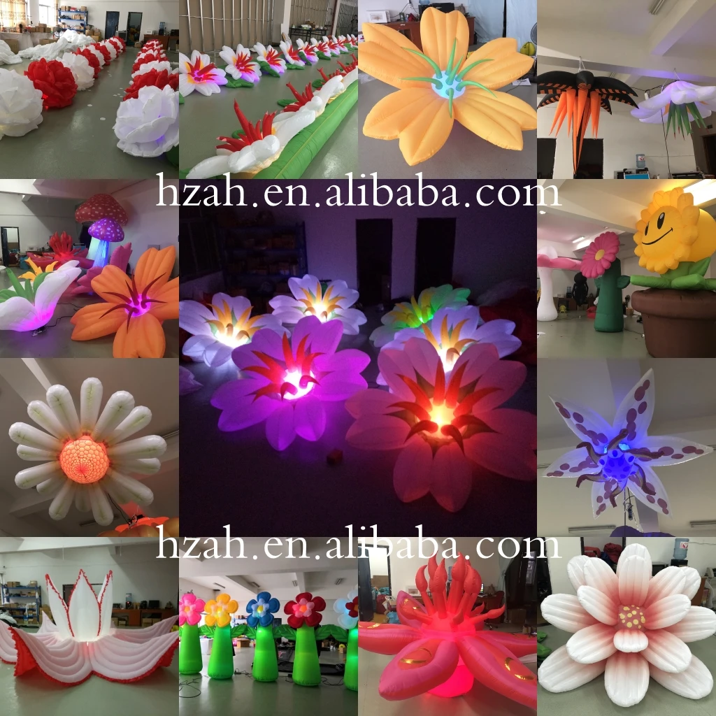 Lighting Inflatable Lotus Flower Inflatable Flower For Wedding Stage ...