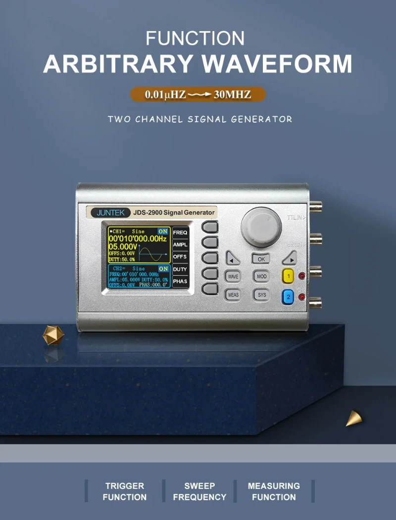 JDS2900-40M 40MHz DDS Function Signal Generator Digital Control Dual ...