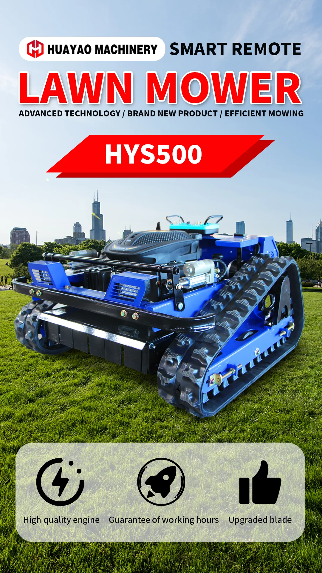 High Efficiency Professional Lawn Mower - 500mm Cutting Width