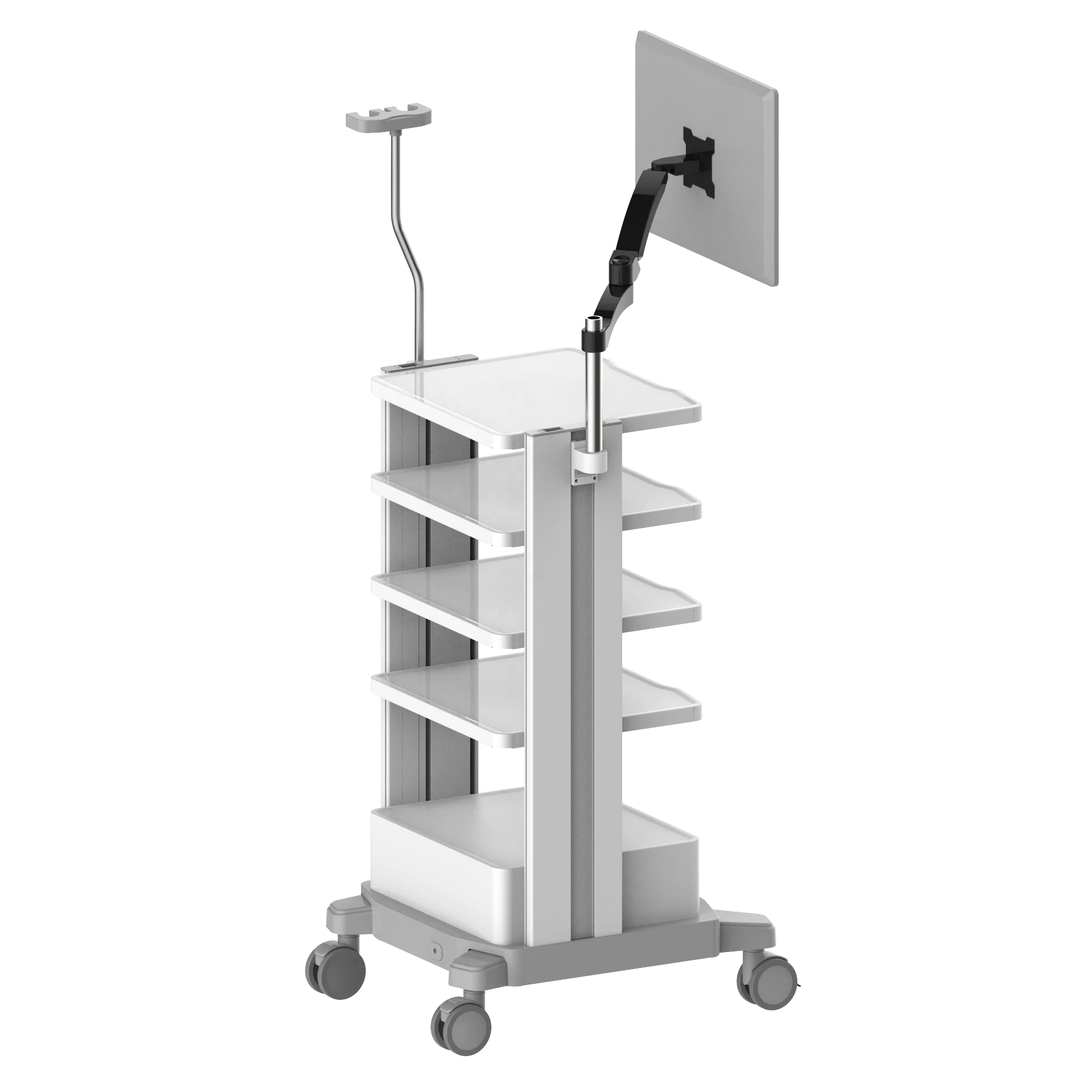 Medical Endoscopy Cart Laparoscopy Trolley with Drawer Wheels Casters ...