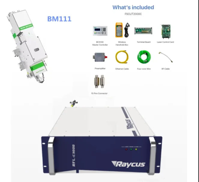 Fiber Laser Machine Parts - Raycus 1500W to 3000W Power