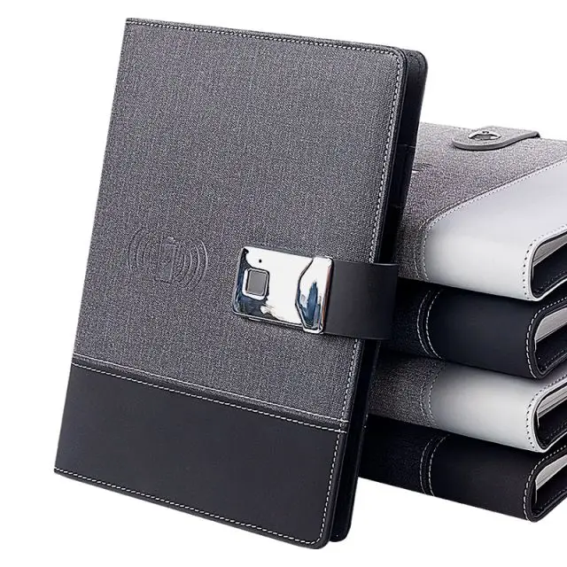 Leaf Organizer Wireless Charging Diary Powerbank Notebook