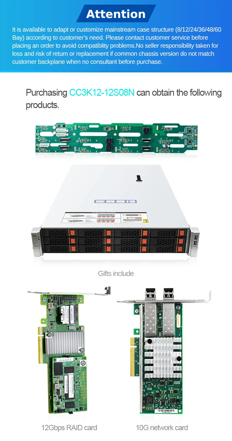 2u 12-bay Rackmount Chassis With Straight-through 8nvme+4sas/sata ...