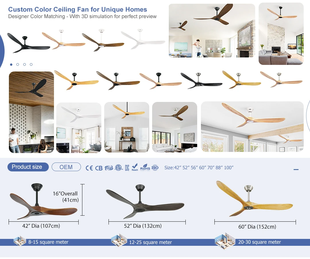 1stshine Zhongshan Ceiling Fan Cooling Fancy Mute Decorative Ceiling ...