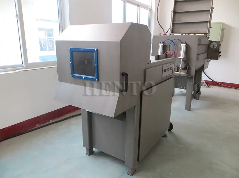 Industrial Frozen Meat Block Cutting Machine / Frozen Meat Cube Cutting ...