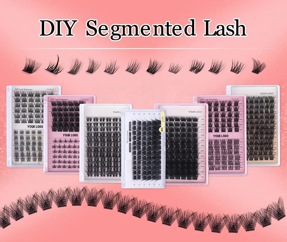 Wholesale New Private Label Individual Eyelash Cluster Extensions D ...