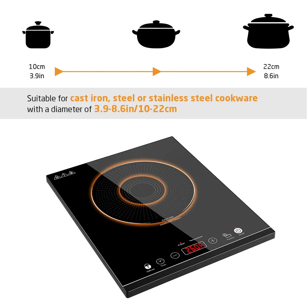 Wholesale 1800W 2200W Induction Cookers with Safety Lock