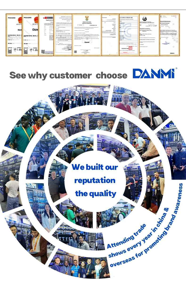 Danmi Hand Tool Steel Wire Cutter Multifunction 8in Combination Pliers ...