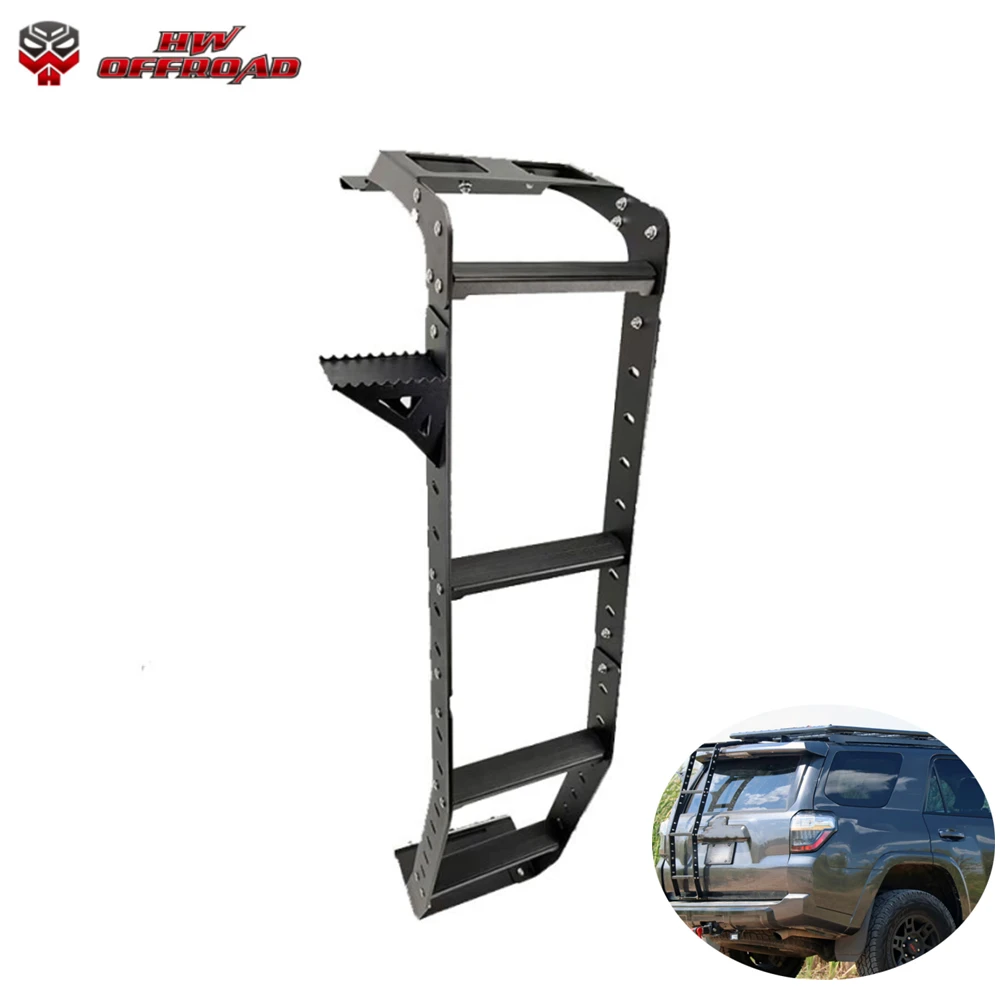 Hw 4x4 Offroad Car Black Steel Tail Gate Ladder Rear Gate Ladder For ...