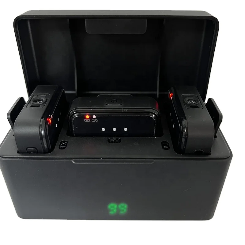 Professional Dual Wireless Lavalier Microphone Square Micro Wireless ...