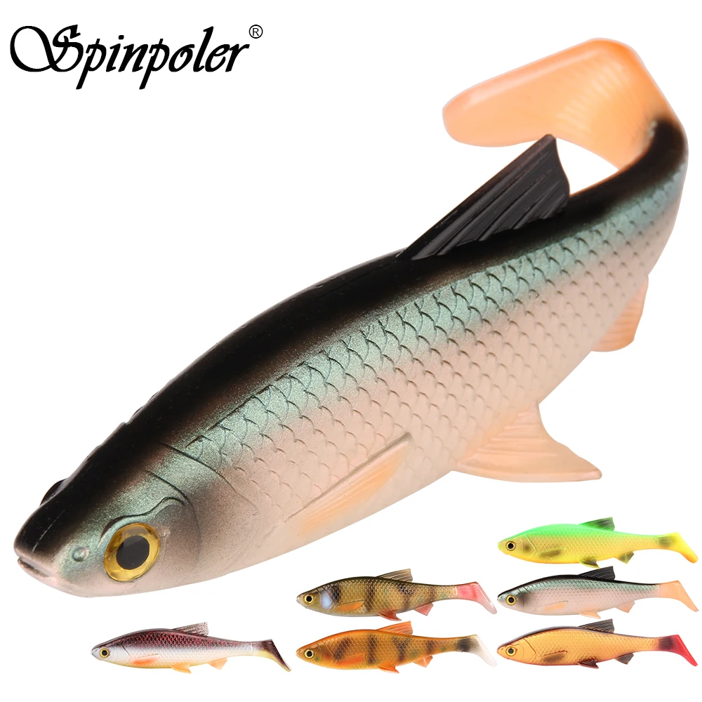 Spinpole 3D Soft Fishing Lure Plastic Swimbait Shad Paddle T Tail ...
