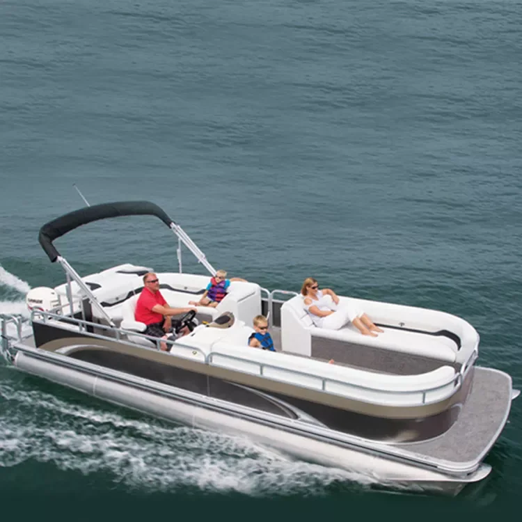 2022 New Style Pontoon Boat Aluminum Pontoon Boat With Motor For ...