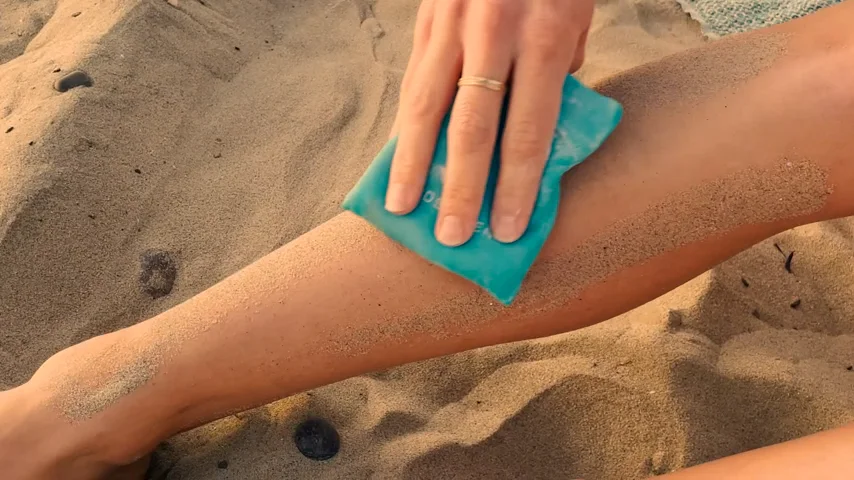 Sand Removal Bag Sand Remover For Beach Powder Pouch Sand Remover Brush ...