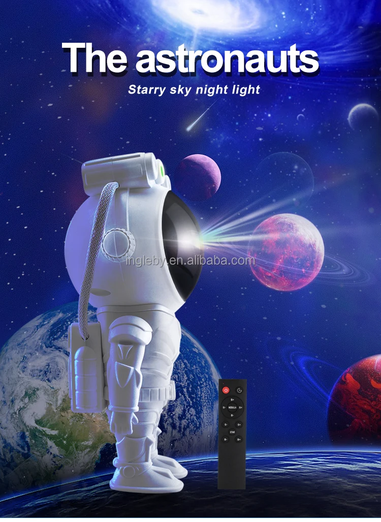 USB Kids Gift Astronaut Star Lamp - Projector Night Light