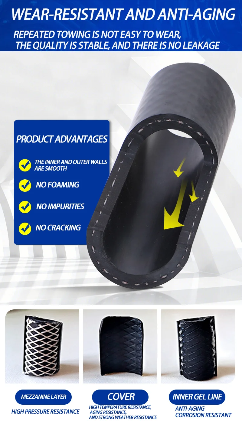 Quality New Flexible Automotive Knitted Fuel Hose Oil Resistant Rubber ...