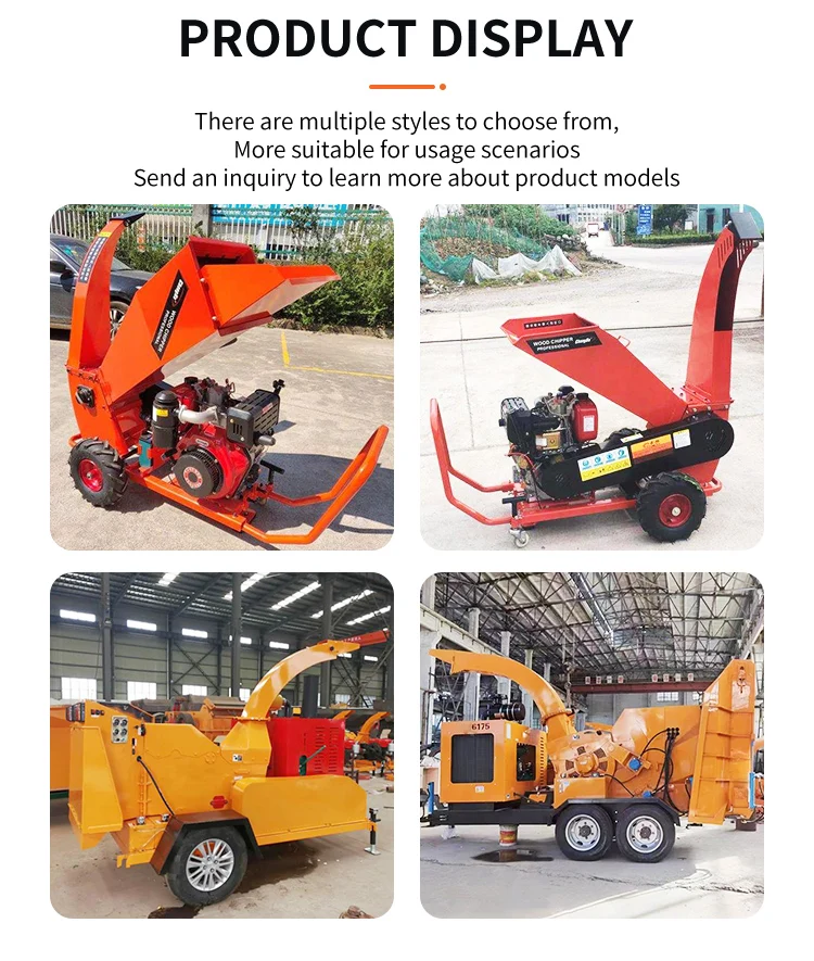 Heavy Duty Mobile Tractor Mounted Electric Hydraulic Biomass Garden ...