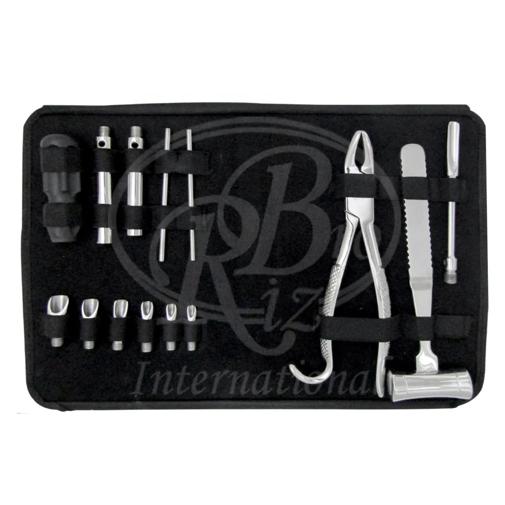 Complete Burgess Wolf Tooth Elevator Set With Case/ Equine Horse Dental ...