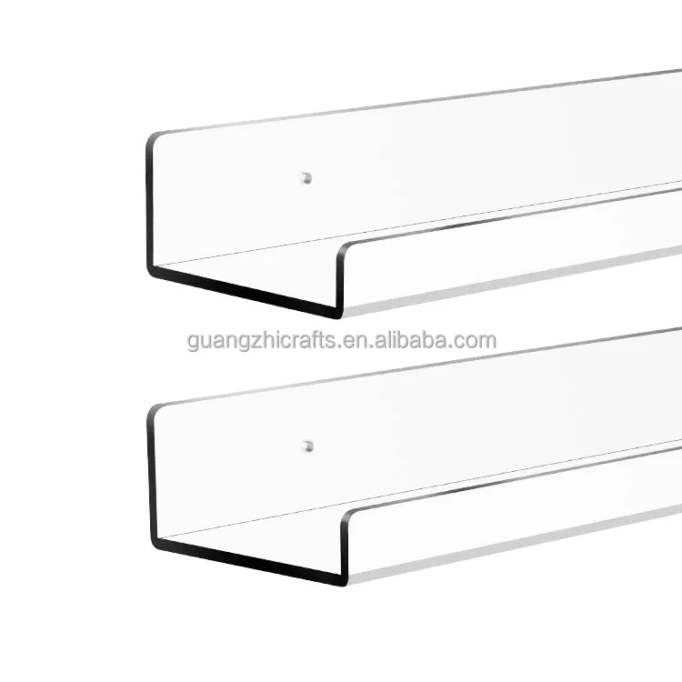 Clear Acrylic Floating Bookshelf Acrylic Wall Storage Shelf For Books ...