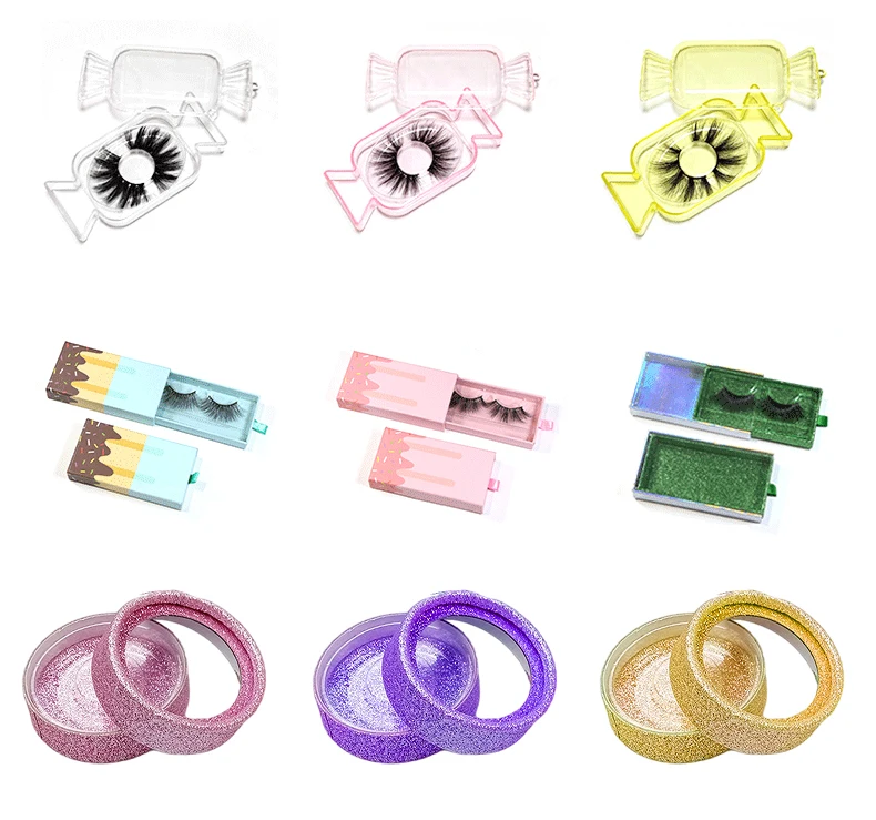 Eye Lashes Box Empty Unique Eye Lash Packaging With Custom Logo Luxury ...