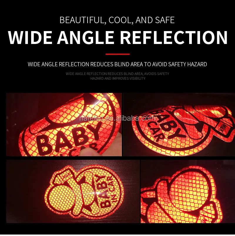 Reflective Baby in Car Sticker for Gas Tank Decoration Car Night Safety ...