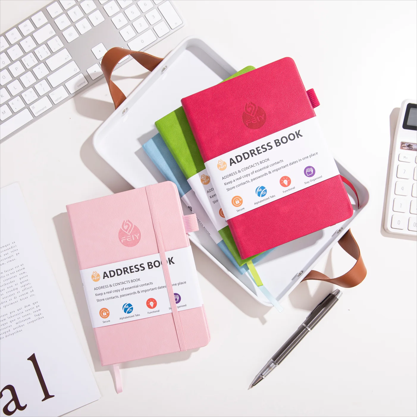 PU Leather Hardcover Address Notebook Hot Sale B6A5 Wholesale Custom ...