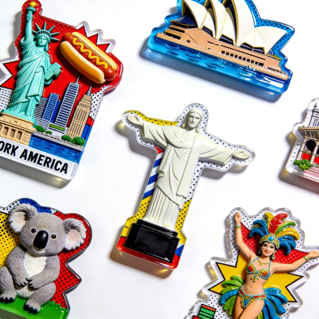 Landmark Acrylic Customized Eco-Friendly Cartoon Style UV Printed ...