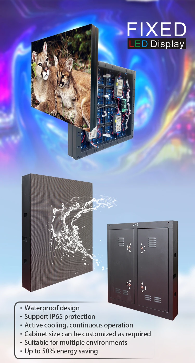 Full Color P4 P5 P6 P8 P10 Outdoor Ip65 Waterproof Big Led Video Wall ...