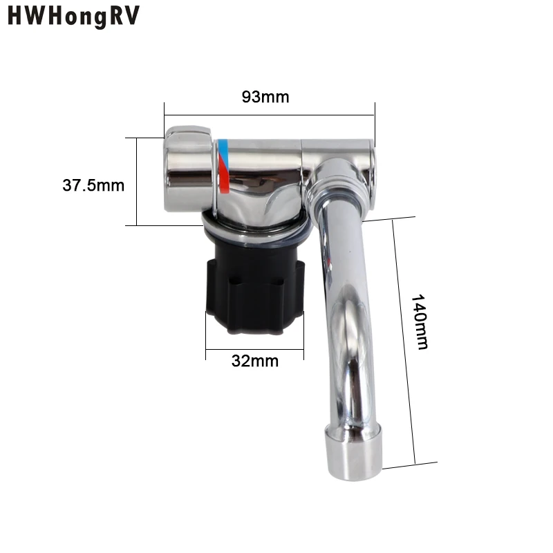 Hwhongrv Campervan 4-Way Water Tap - Flexible & Movable