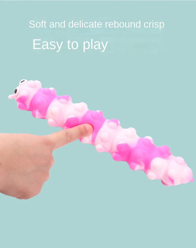 Slug Push Pop Bubble Fidget Toy Silicone Suction Cup Decompression Toys ...