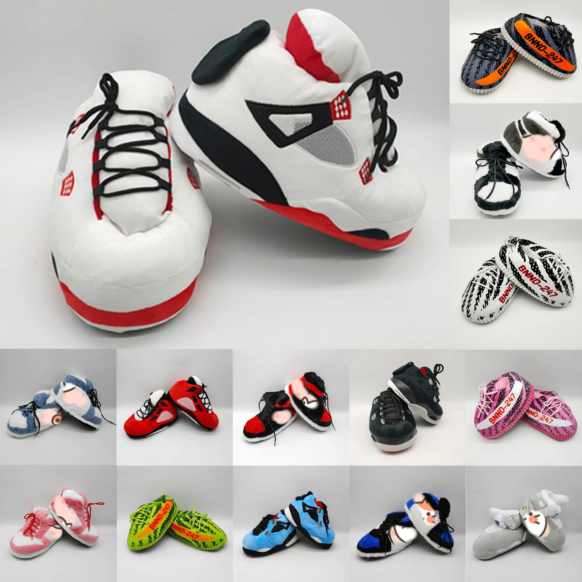 Aj Yzy Indoor Plush Slippers Shoes For Women Banned Slippers Plush ...