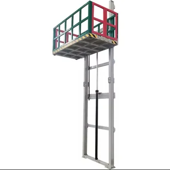 Industrial Hydraulic Vertical Guide Rail Cargo Lift Freight Elevator ...