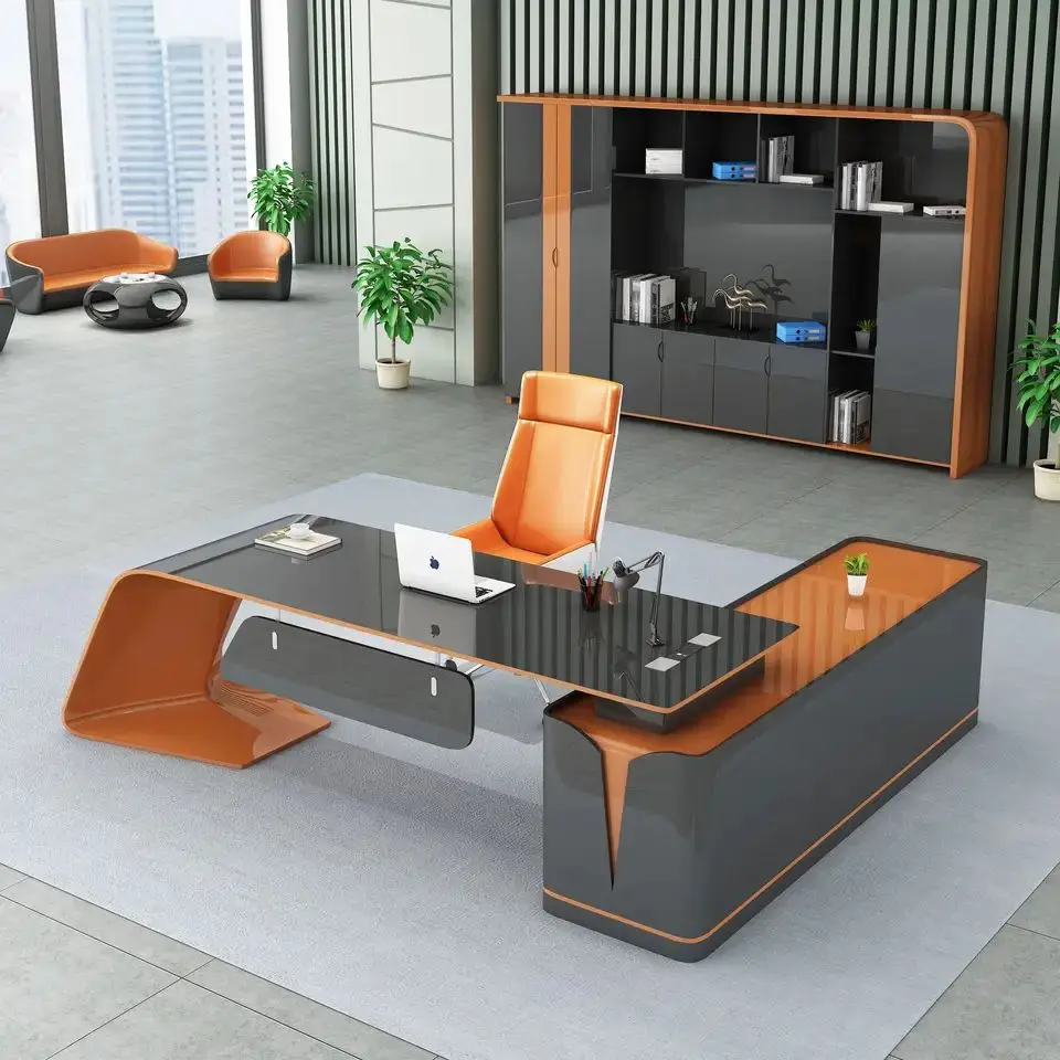 Executive Office Desk Set - Modern Luxury & Functionality