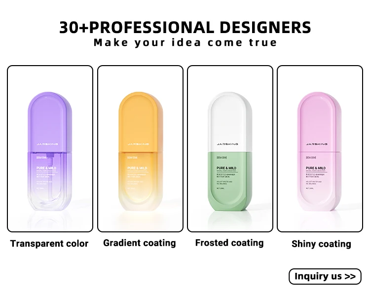 Capsule Shape New Cosmetic Packaging Set - 50g, 30ml, 100ml