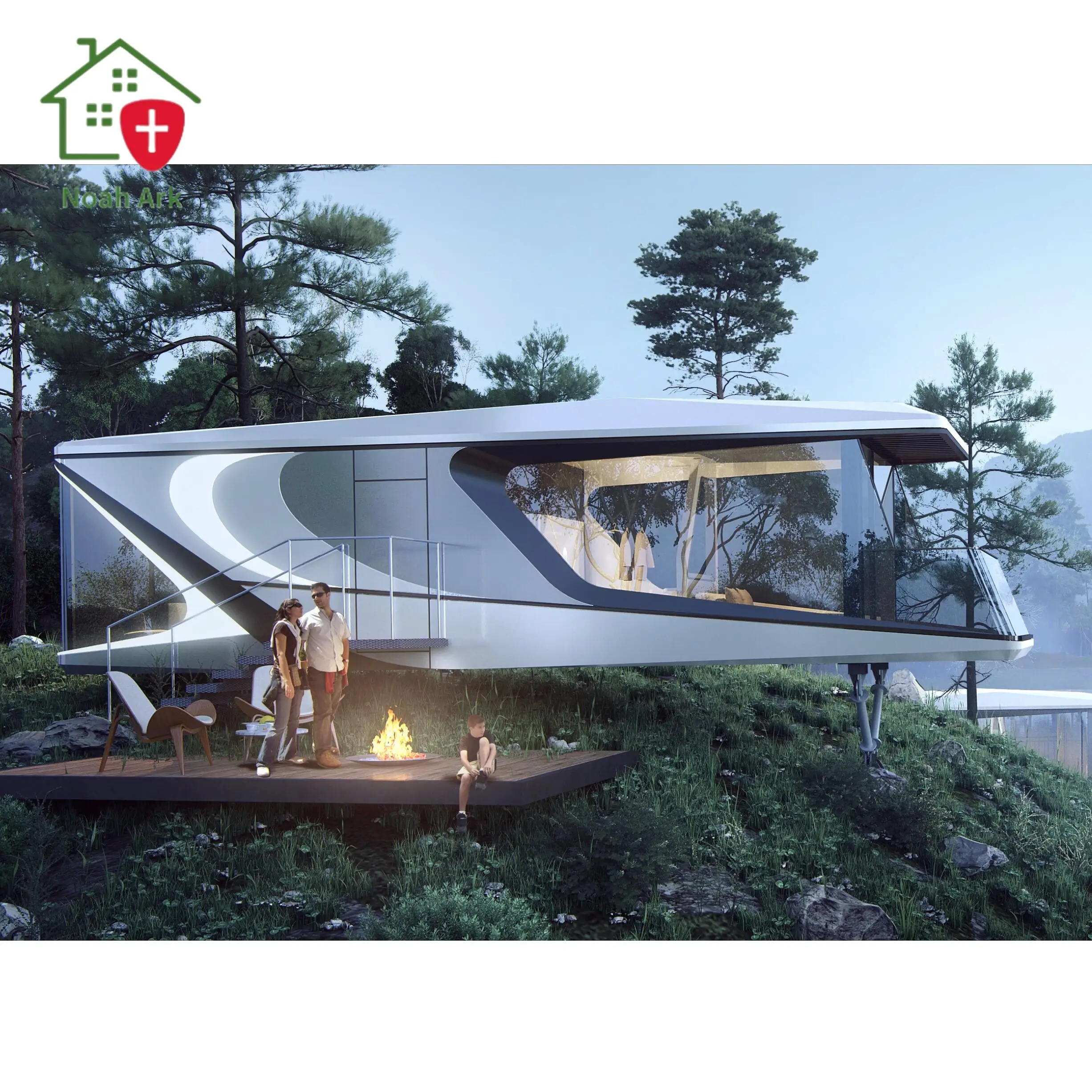 Mobile Portable Modular Luxury Prefab Steel Smart Tiny Space Capsule ...