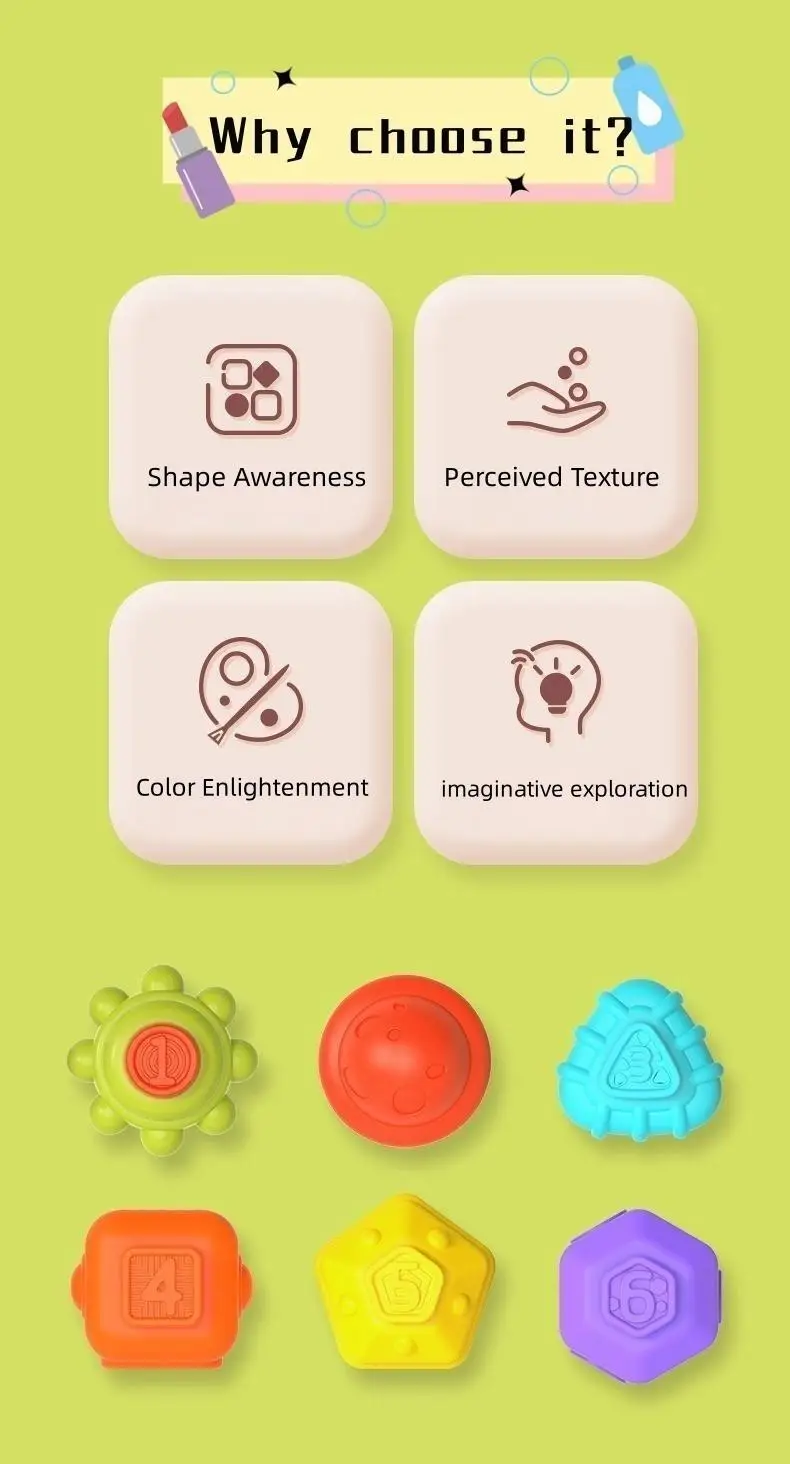 Shape Sorting Baby Toys Baby Sorter Toy Colorful Cube And 6 Pcs Multi ...