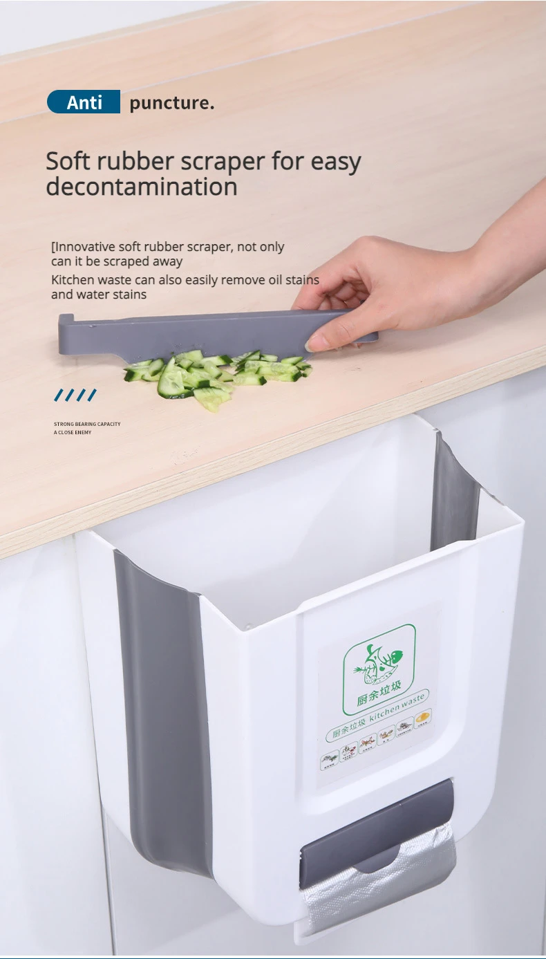 Eco-friendly Wall-mounted Foldable Plastic Trash Can - Collapsible ...