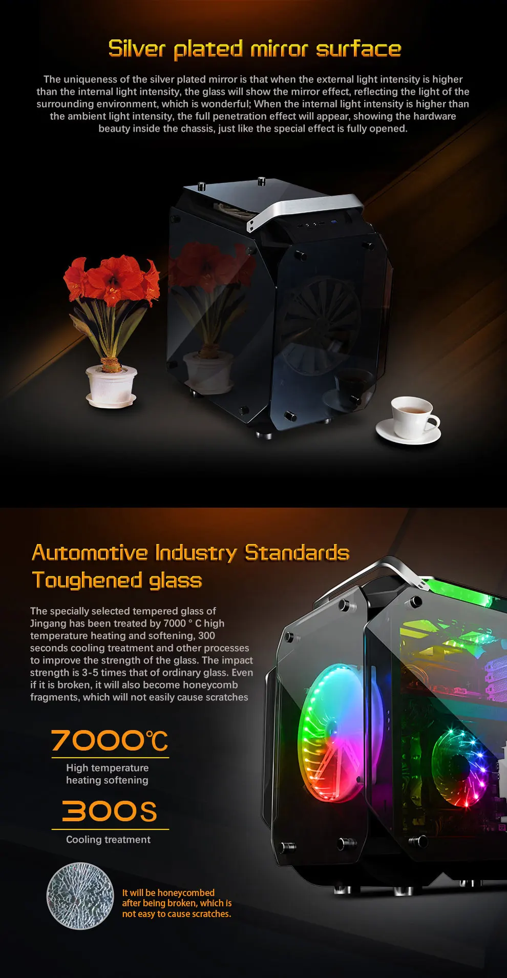Lovingcool PC Case - Tower Cool Design for Gaming