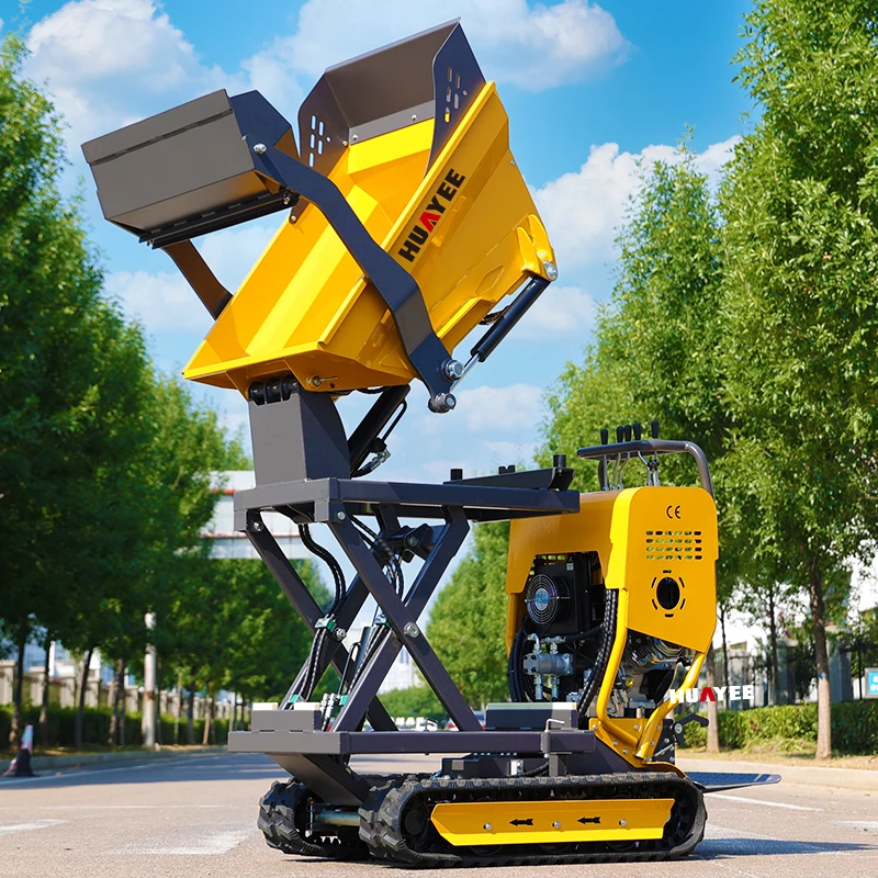 Free Shipping Automatic Manual Mini Tracked Dumper Hydraulic Diesel ...