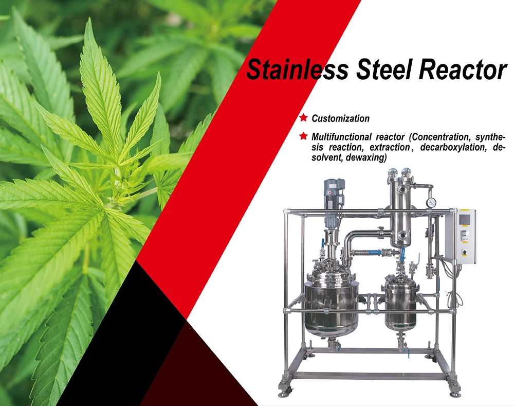 Distillation And Purification Reactor Stainless Steel Jacketed Decarboxylation Multi-function ...