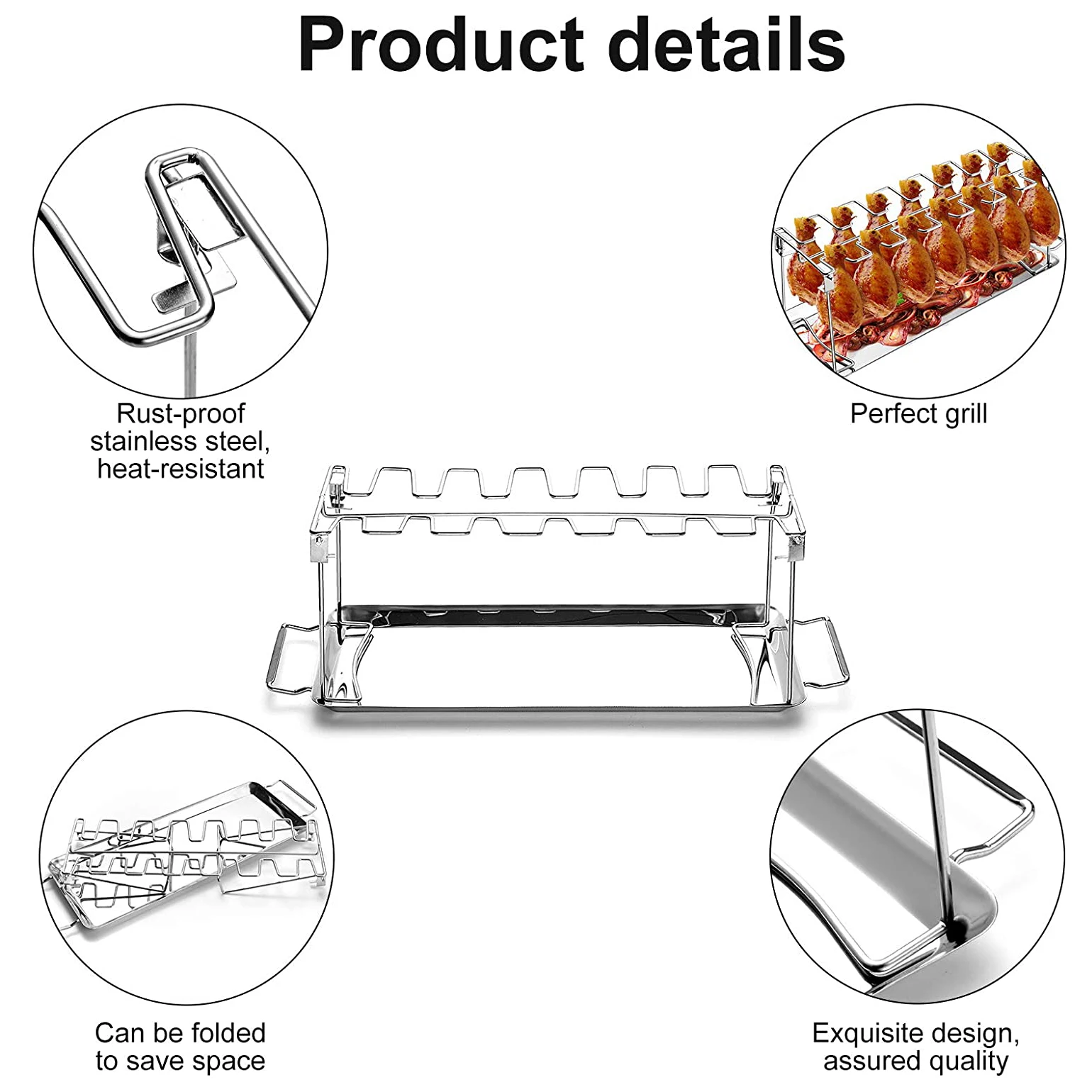 Stainless Steel Chicken Roasting Racks - Durable & Versatile