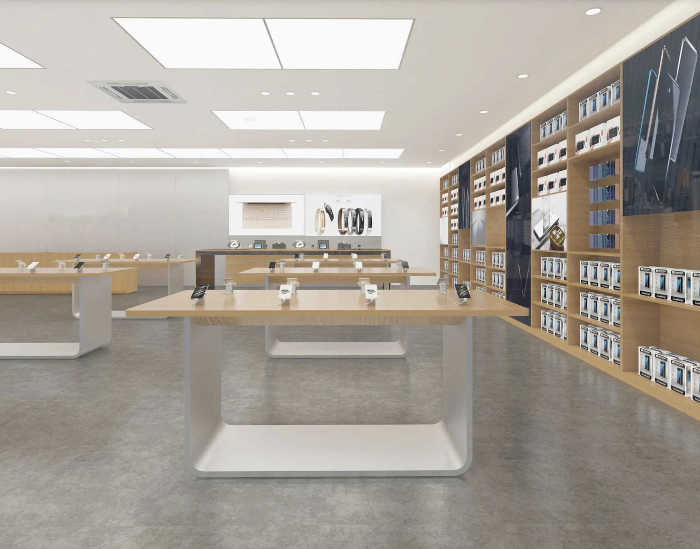 Mobile Phone Shop Interior Display Counter Case Customized Store ...