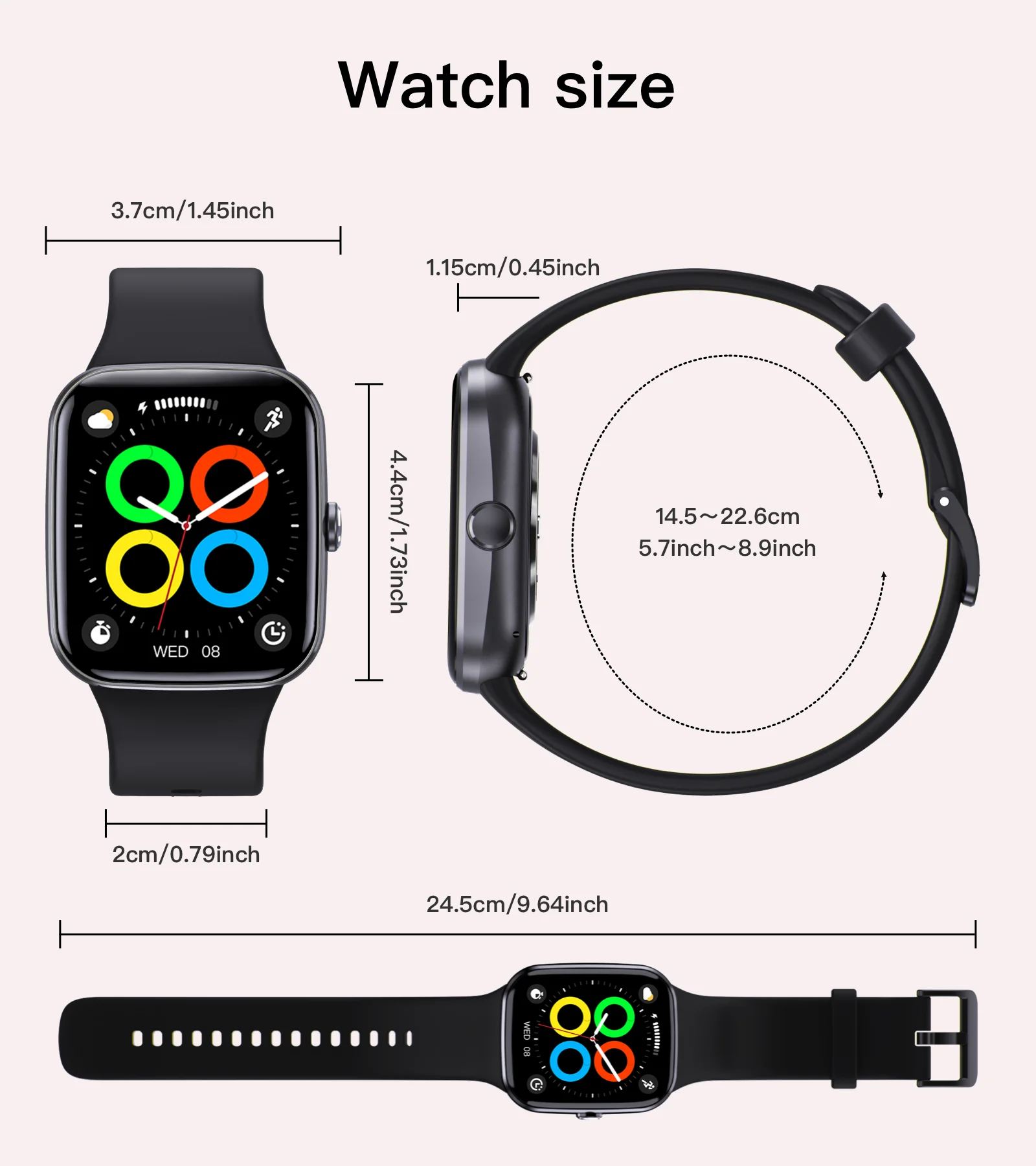Wholesale Factory Smartwatch 1.96 TFT Touch Screen Answer Call Function ...