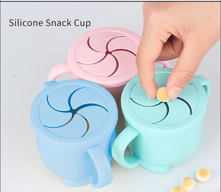 Hot Sale Reusable Baby Food Grade Training Cup Silicone Snack Cup ...